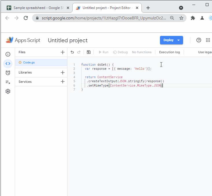 💻 Google Sheets / Apps Script - handle GET requests - Dirask